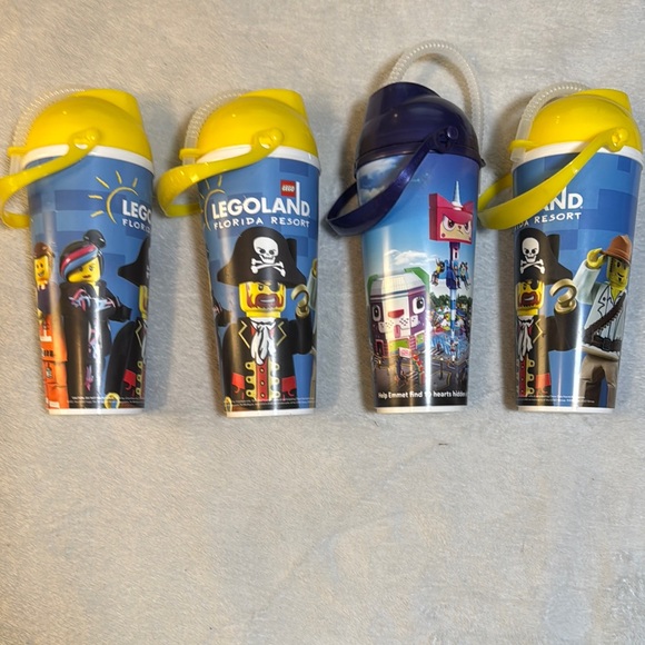 Lego | Dining | Lego Legoland Kids Drink Bottles Yellow And Blue | Poshmark